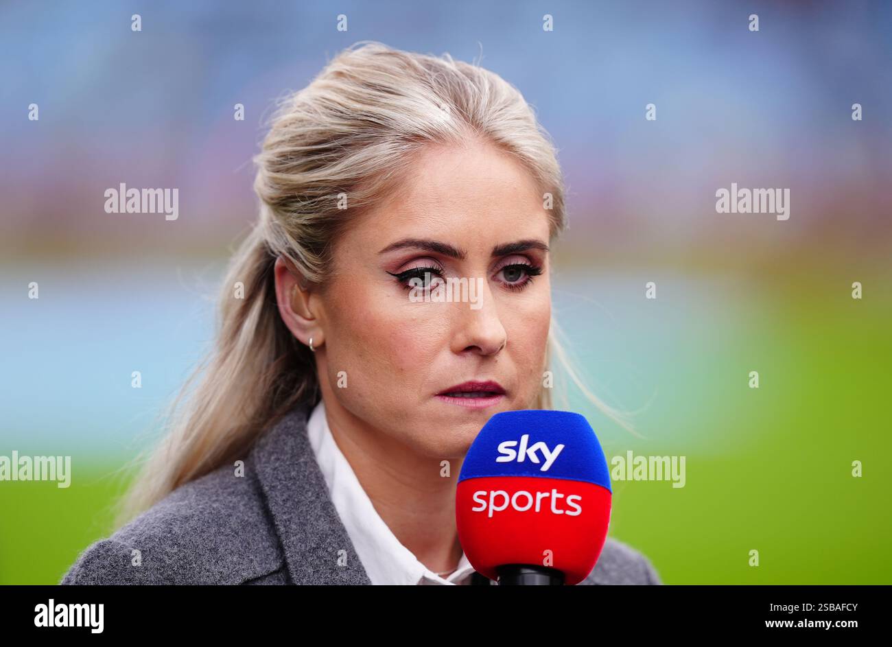 Steph Houghton working for Sky Sports during the Barclays Women's Super ...