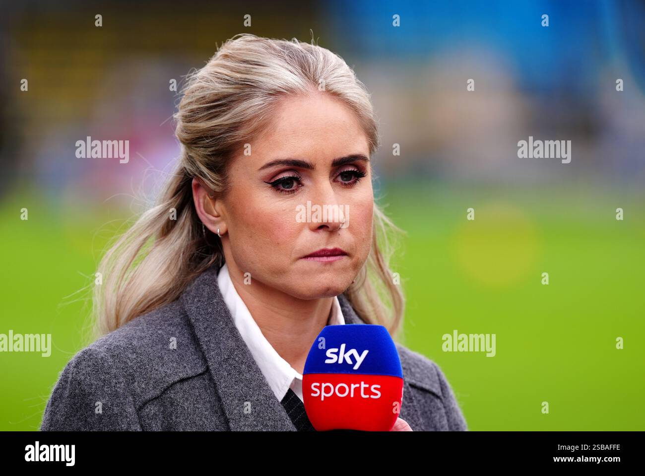 Steph Houghton working for Sky Sports during the Barclays Women's Super ...