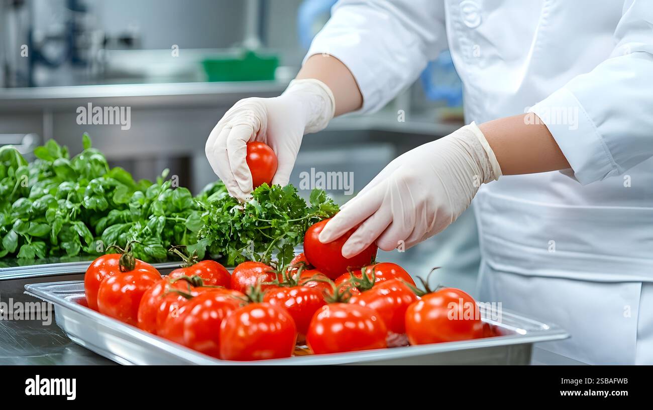 Professional Chef Performing Thorough Microbiological Testing and ...