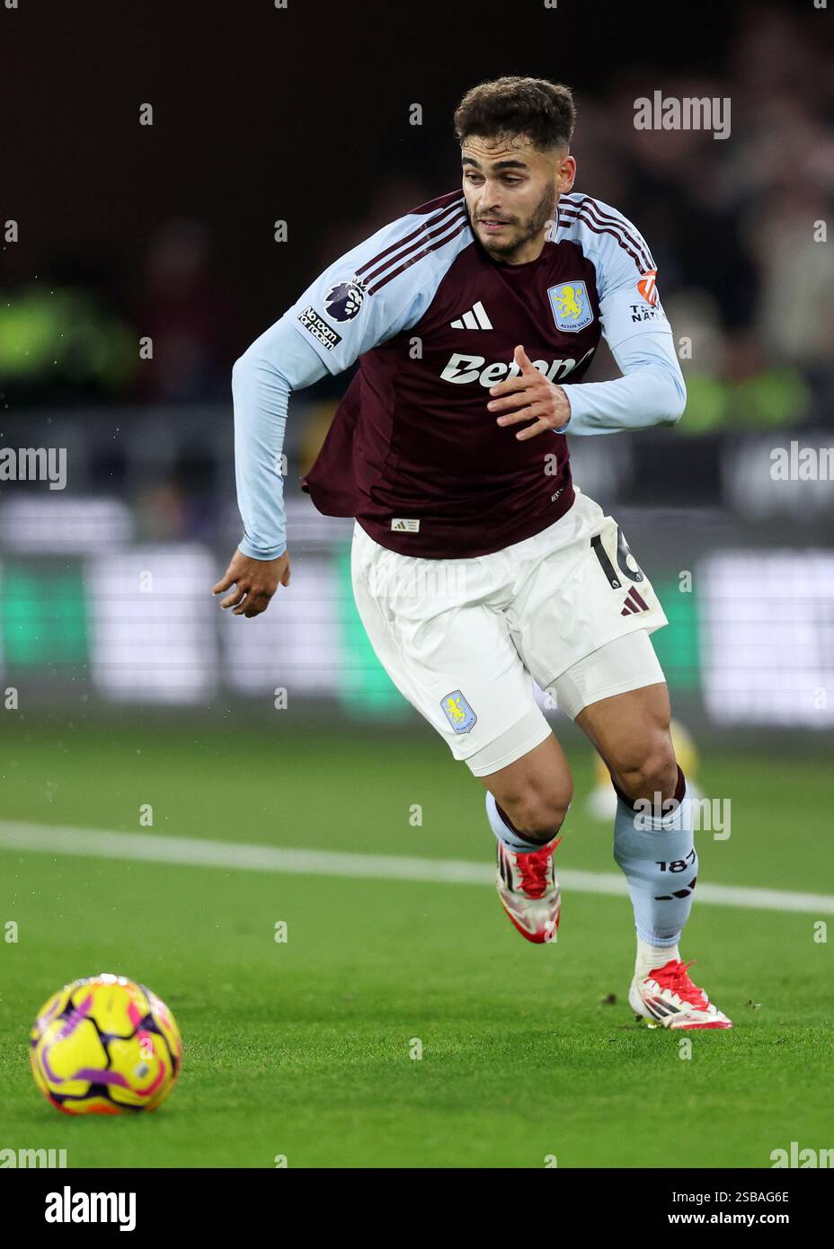 Wolverhampton, England, 1st February 2025. Aston Villa's Andres Garcia ...