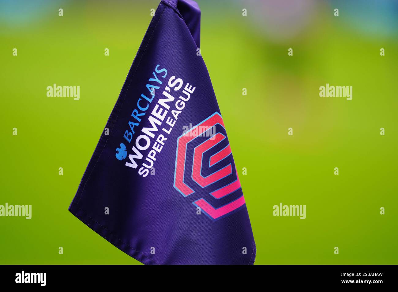 A Barclays Women's Super League branded corner flag during the Barclays ...