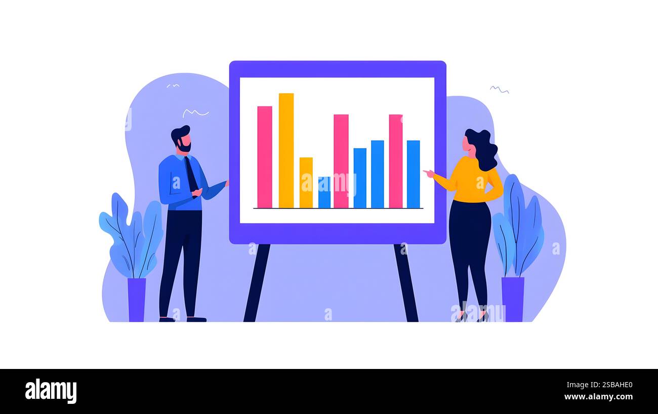 Business team members collaborating and analyzing performance metrics ... Business team members collaborating and analyzing performance metrics ...