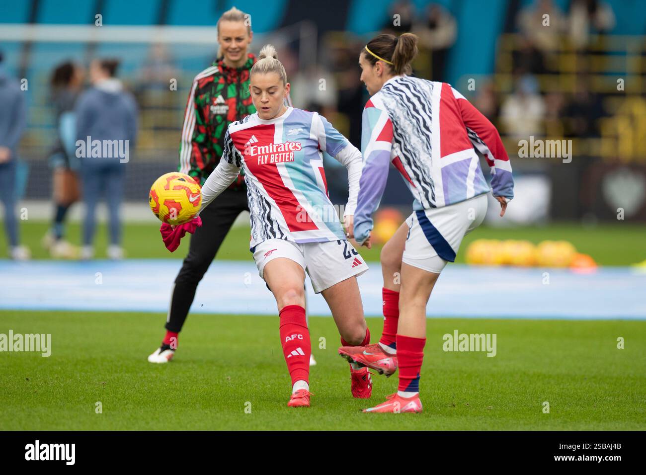 Alessia Russo #23 of Arsenal W.F.C.warms up during the Barclays FA ...