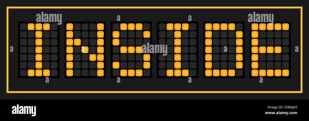 Orange color led banner in word inside on black background Stock Vector ...