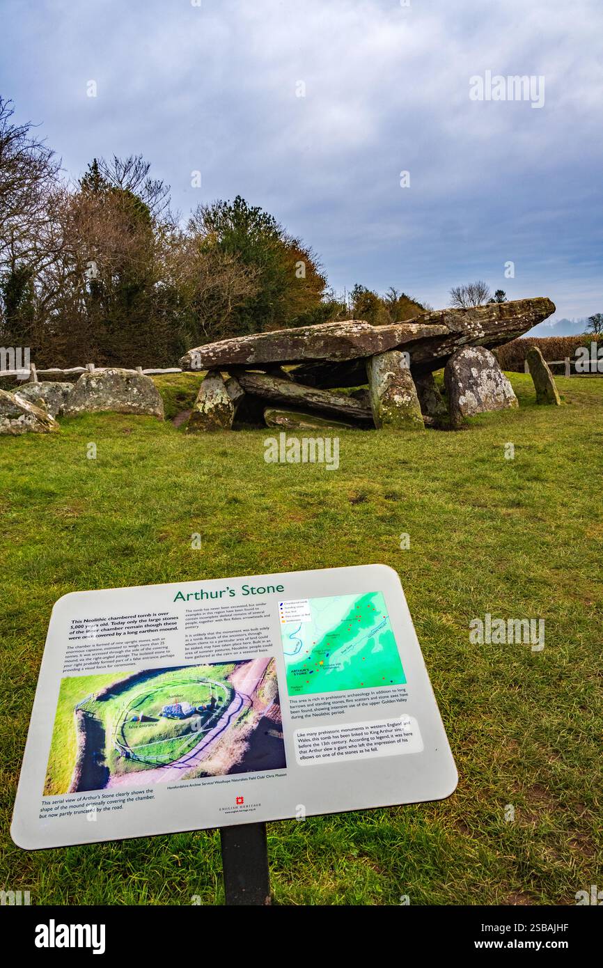 Arthur's Stone, Herefordshire Stock Photo - Alamy