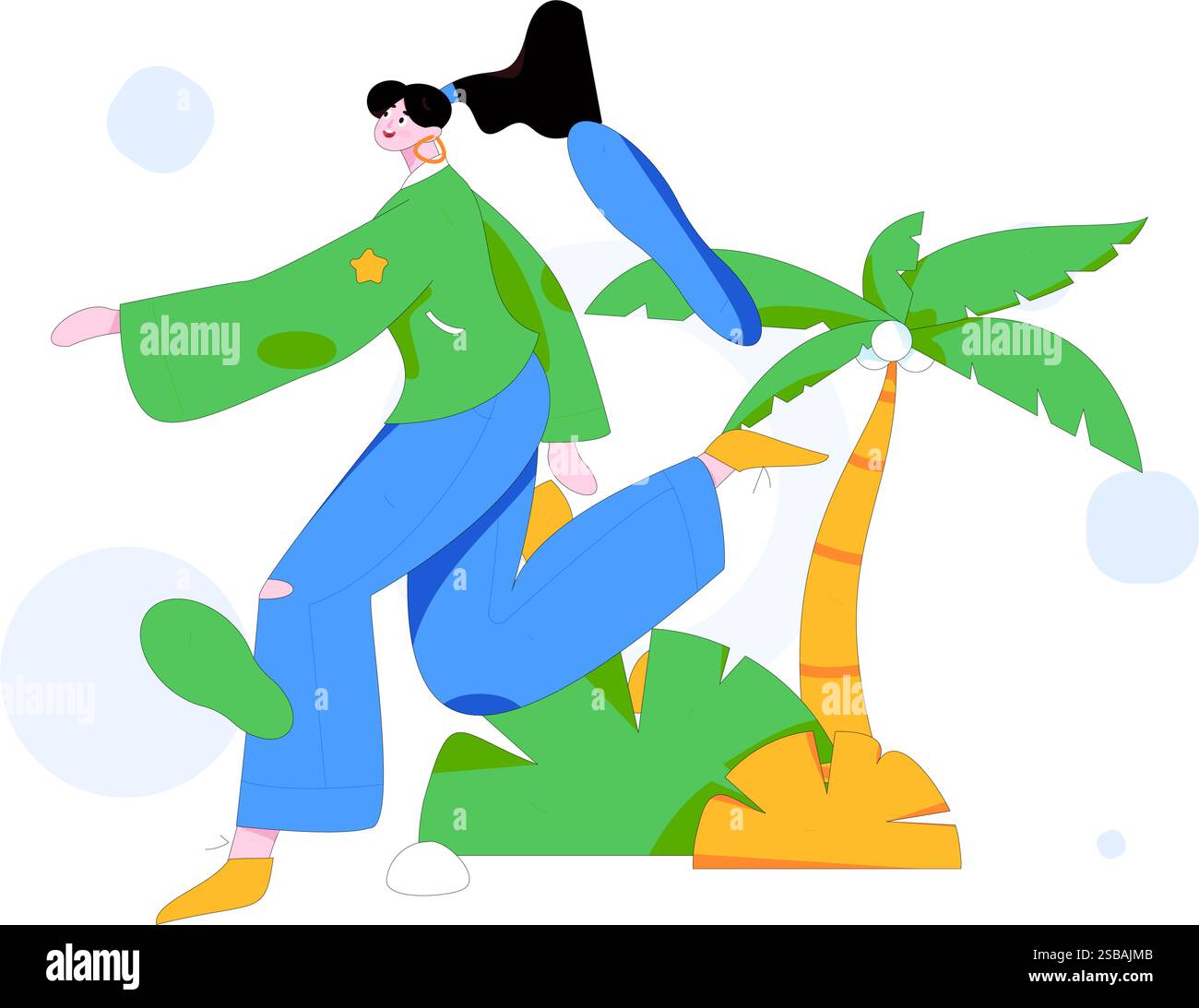 People exercising healthy running vector internet operation ...