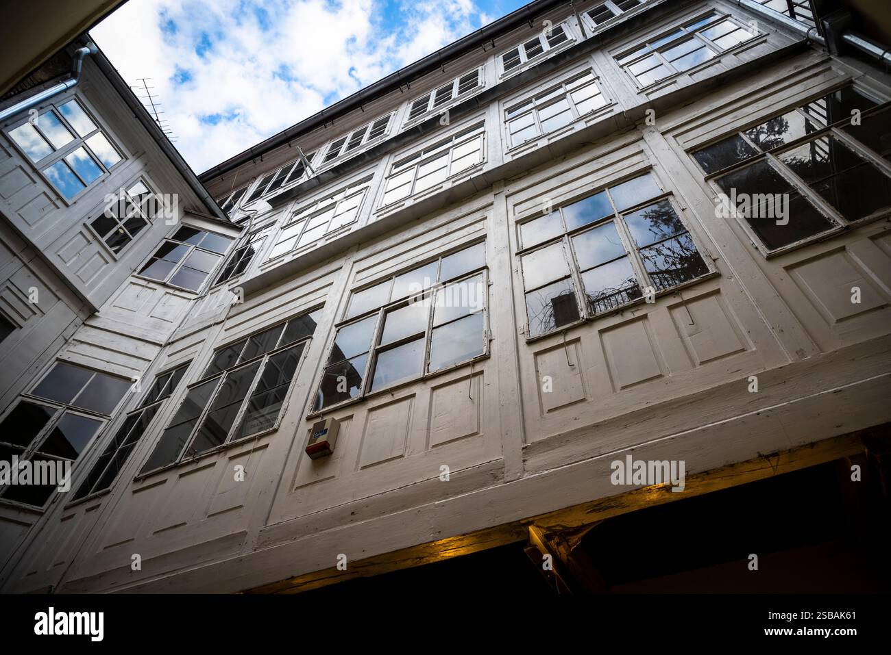 Rare traditional wooden architecture, Upper Town, Zagreb, Croatia Stock ...