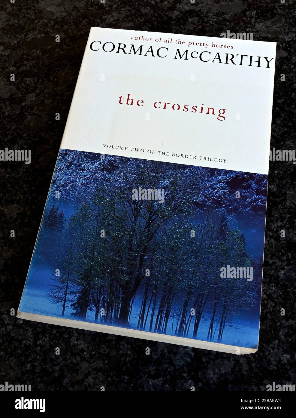 Book cover. "The Crossing" by Cormac McCarthy Stock Photo - Alamy