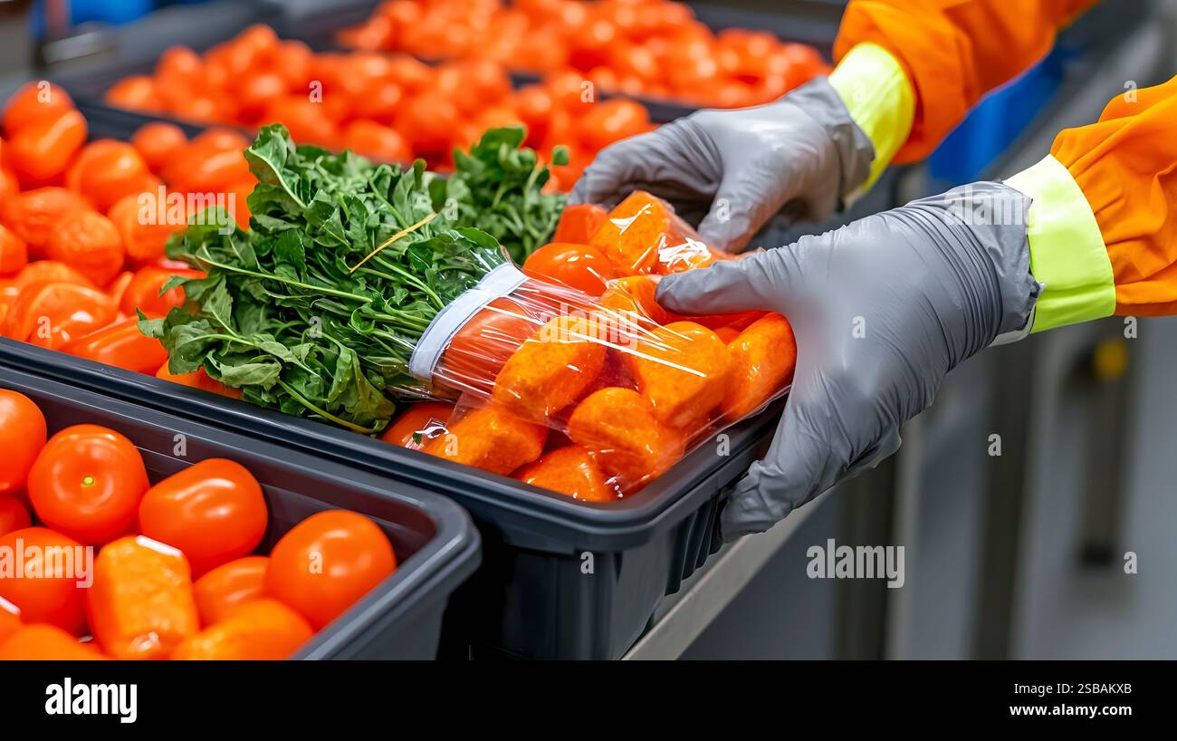 Worker Placing Warning Labels on a Batch of Recalled Food Items to ... Worker Placing Warning Labels on a Batch of Recalled Food Items to ...