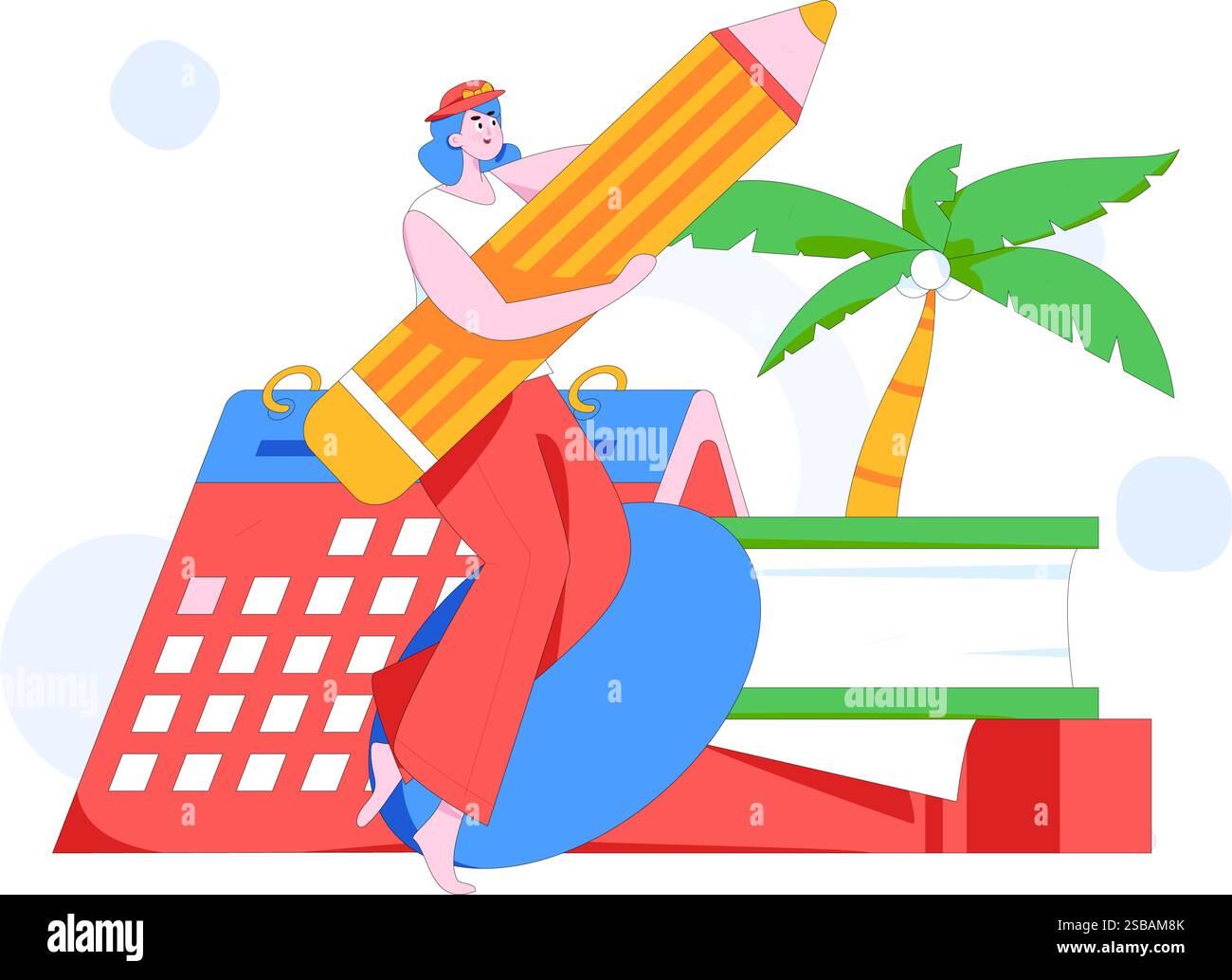 Check-in character flat vector concept operation hand-drawn ...