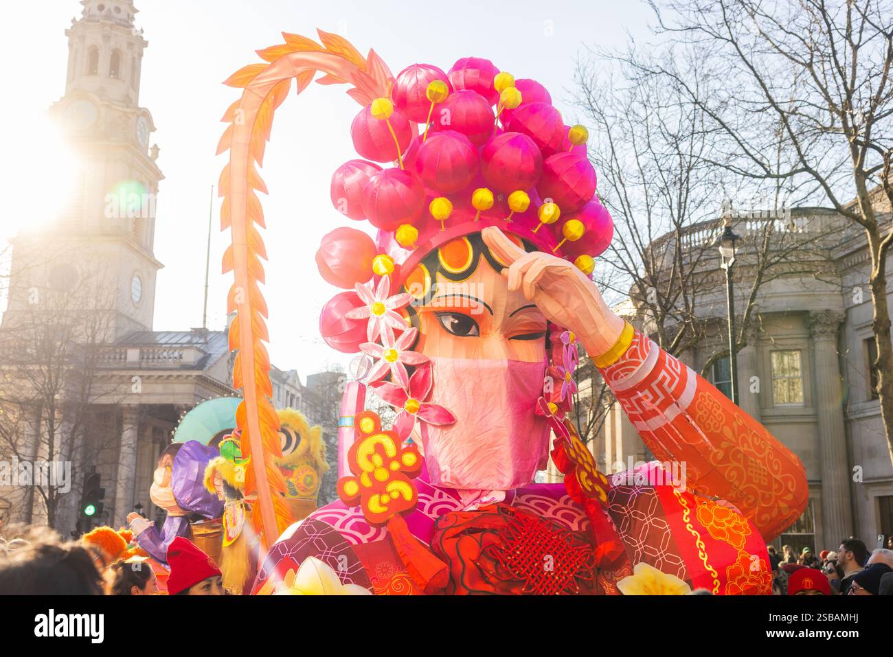 London, UK. 02 FEB, 2025. Floats move through as thousands attended the ...