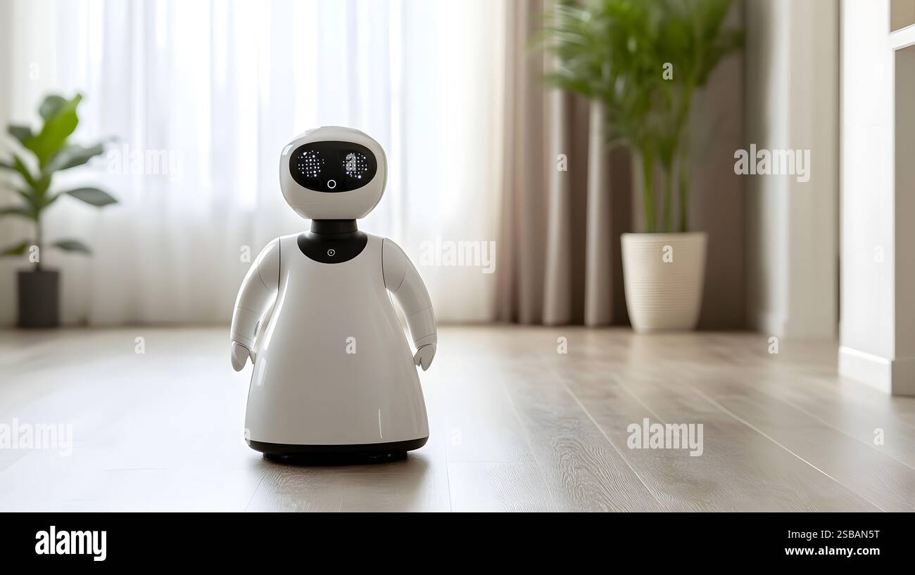 Intelligent Home Robot Greeting Guests,Taking Coats,and Offering Refreshments - Elevating Home ...