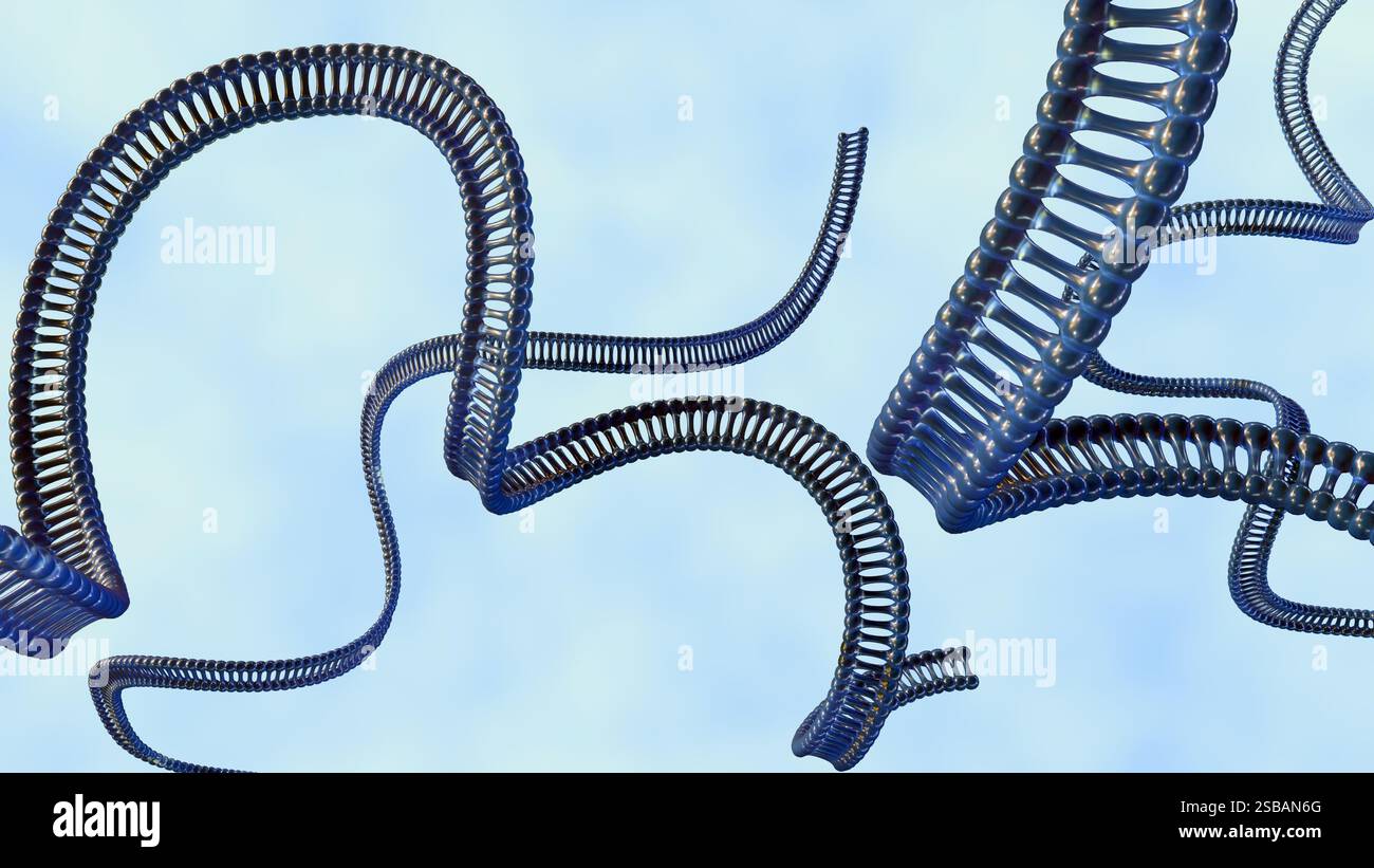 3d rendering of parallel flow symbolize the transmission of genetic ...