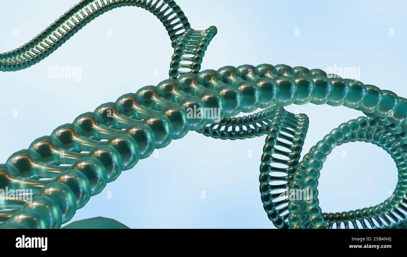 3d rendering of parallel flow symbolize the transmission of genetic ...