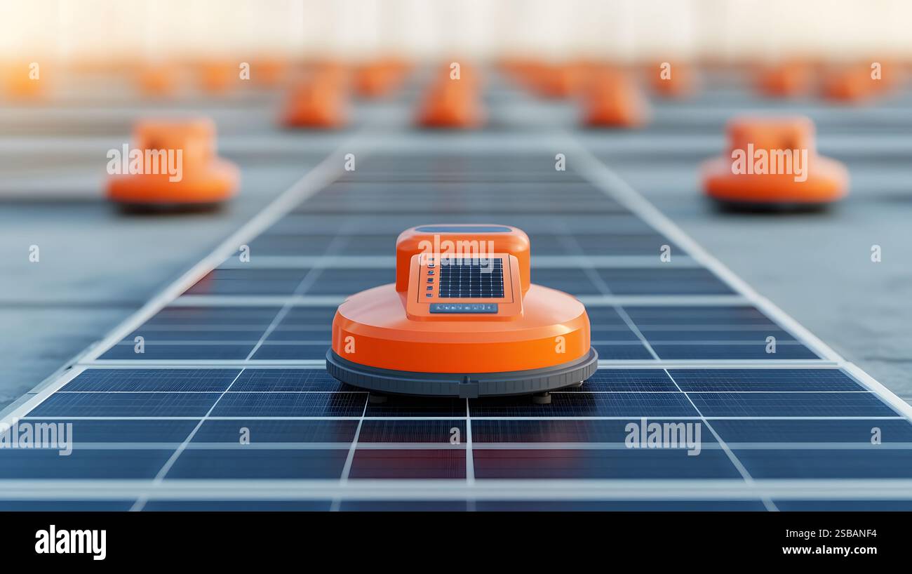 Eco-friendly robotic cleaning system powered by solar energy operating ...