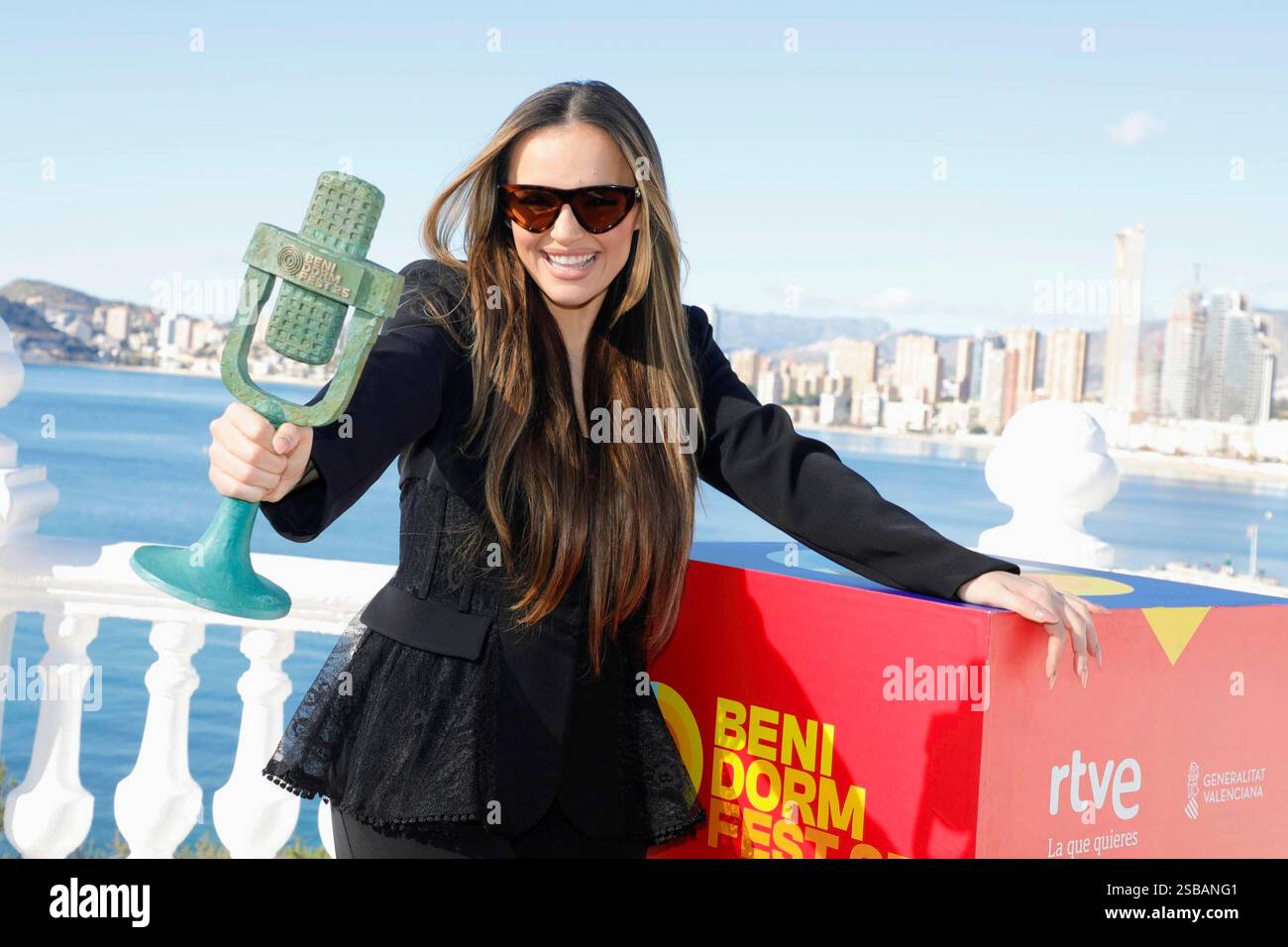 Singer Melody poses after winning the Benidorm Fest 2025, on February 2 ...