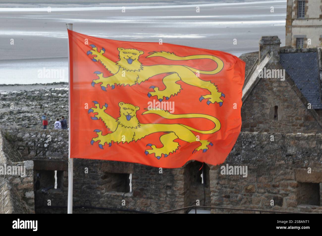 flag of Normandy in Mont Saint Michel Stock Photo - Alamy