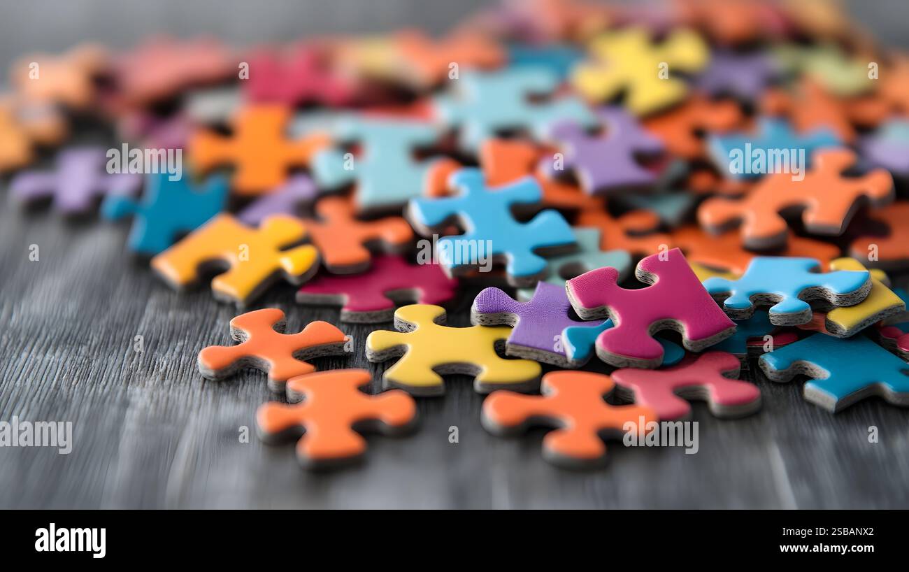 Vibrant and interactive digital puzzle pieces designed for virtual ...
