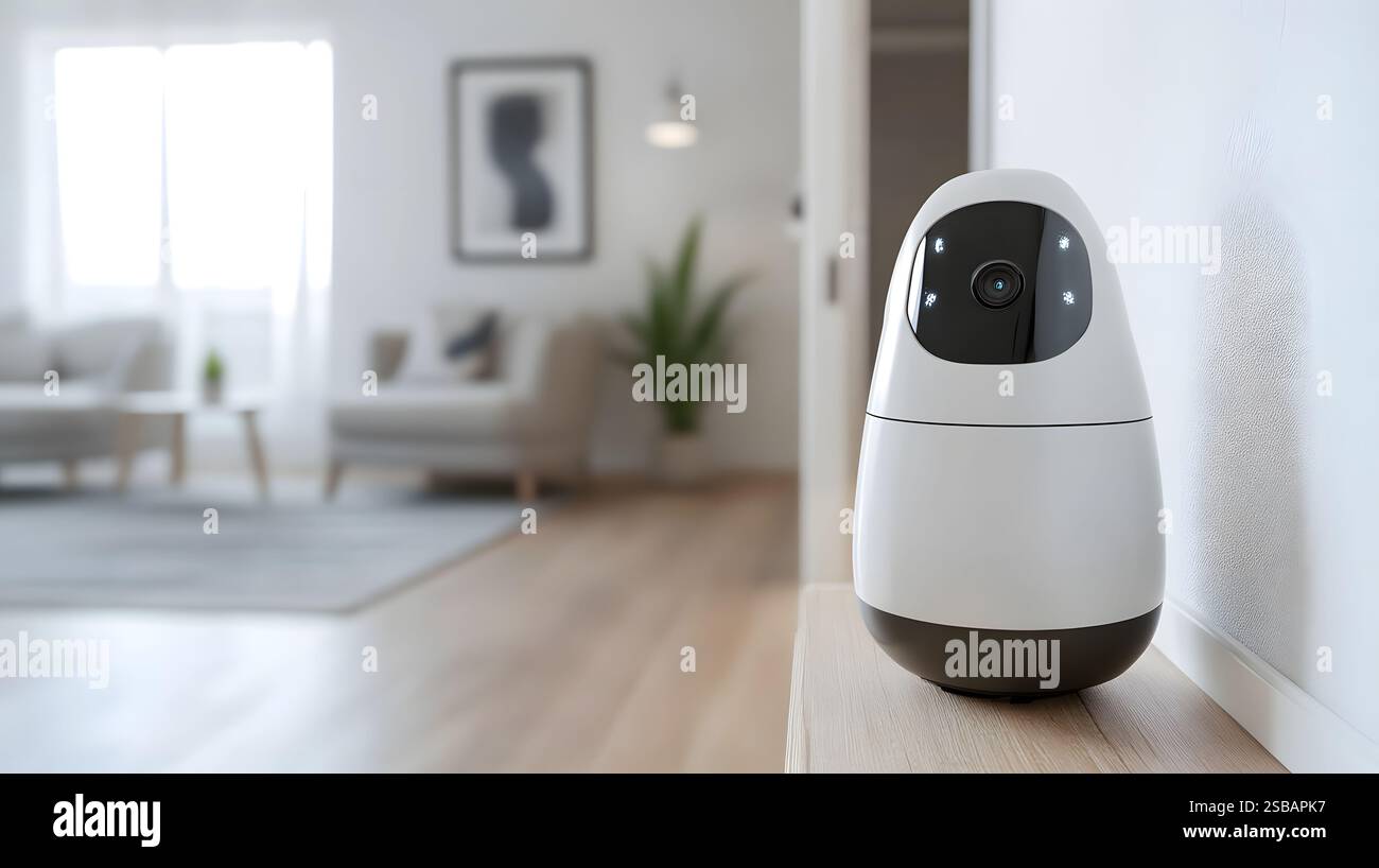 Smart robot monitoring and controlling home security,energy usage,and ...