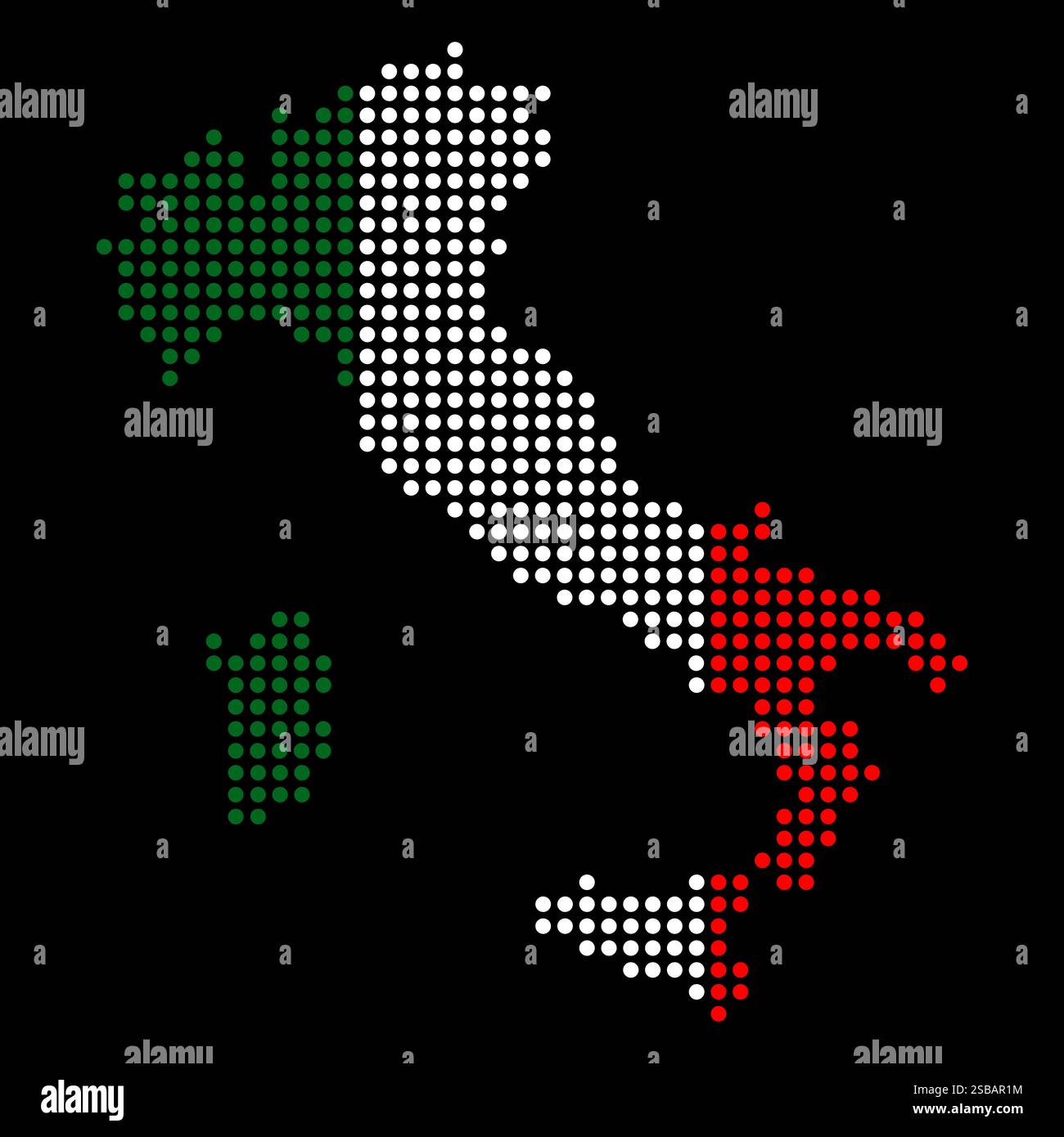 Italy dotted flag map. Vector design Stock Vector Image & Art - Alamy