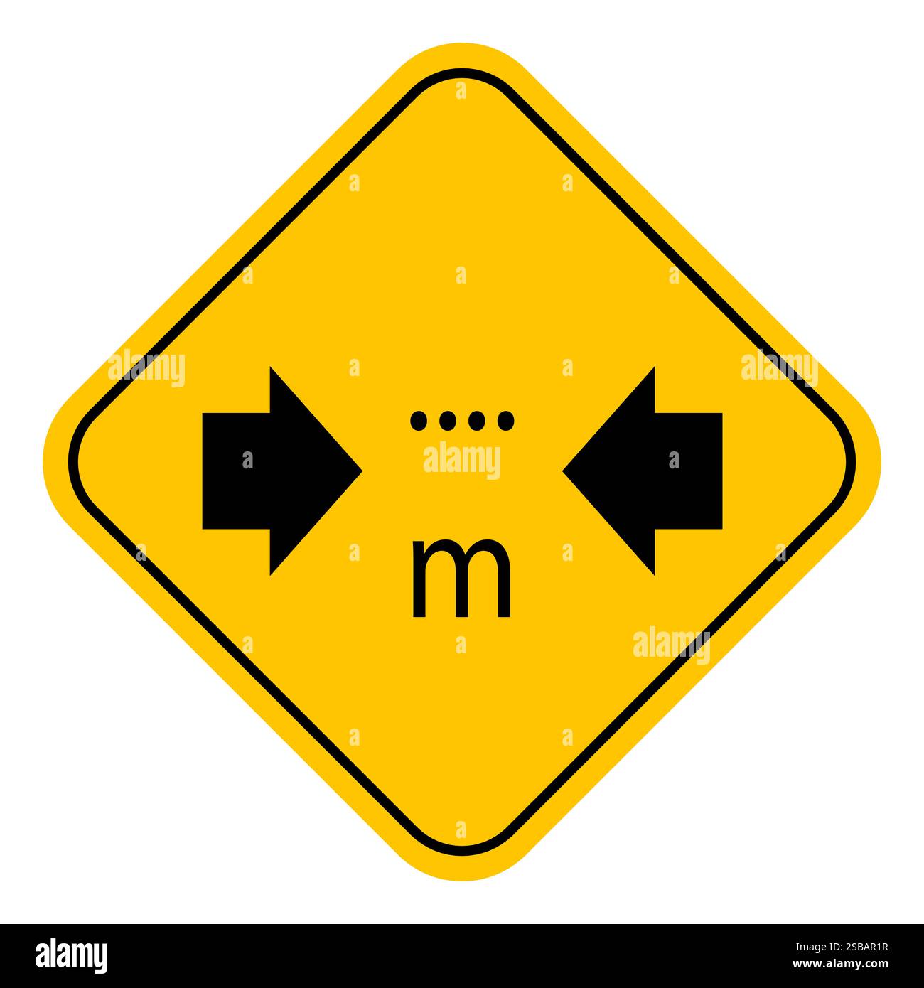 Warning for a limited width sign. Vector illustration Stock Vector ...