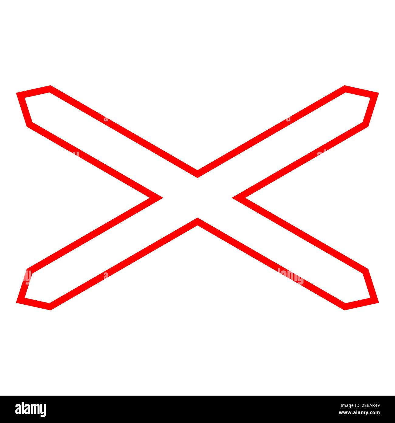 Rail crossing ahead with 1 railway sign. Vector illustration Stock ...