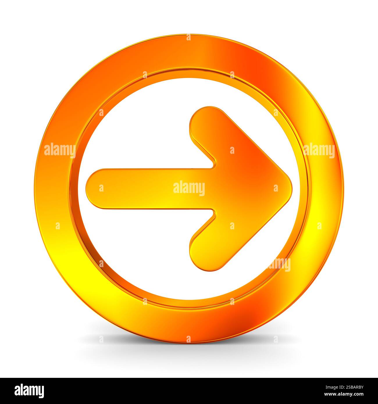 arrow on white background. Isolated 3D illustration Stock Photo - Alamy