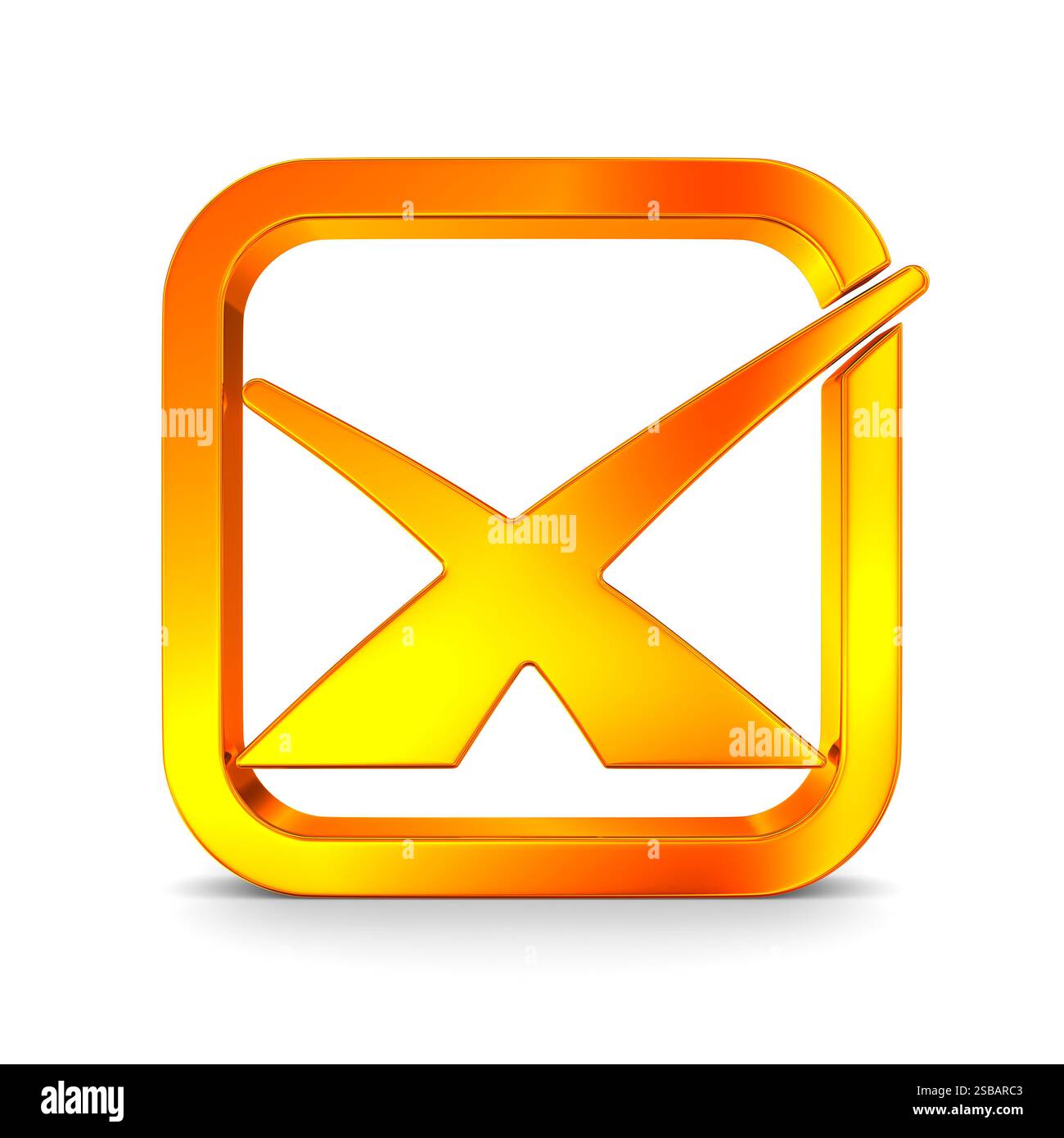 Rejection sign on white background. Isolated 3D illustration Stock ...
