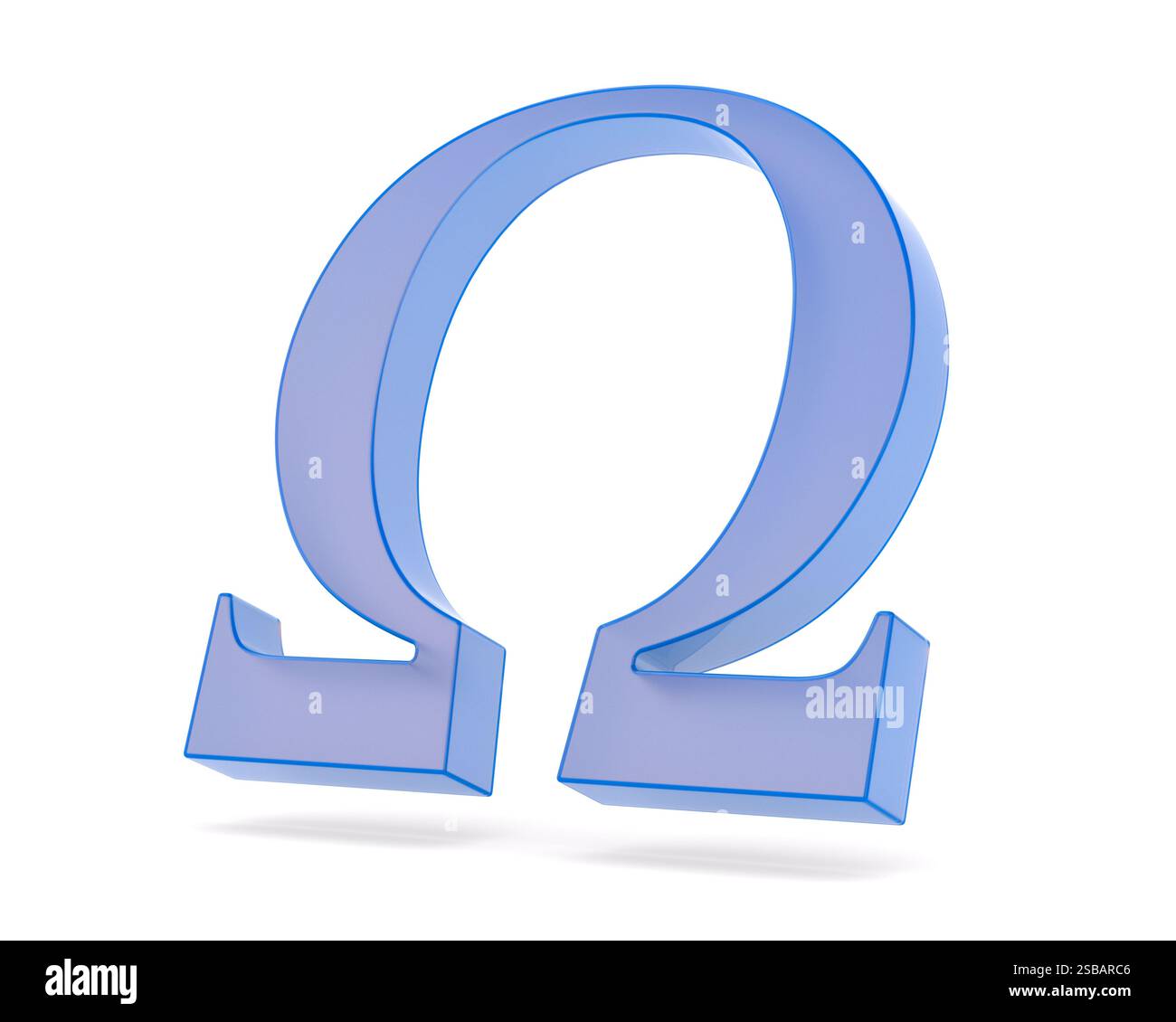 Symbol Omega on white background. Isolated 3D illustration Stock Photo ...
