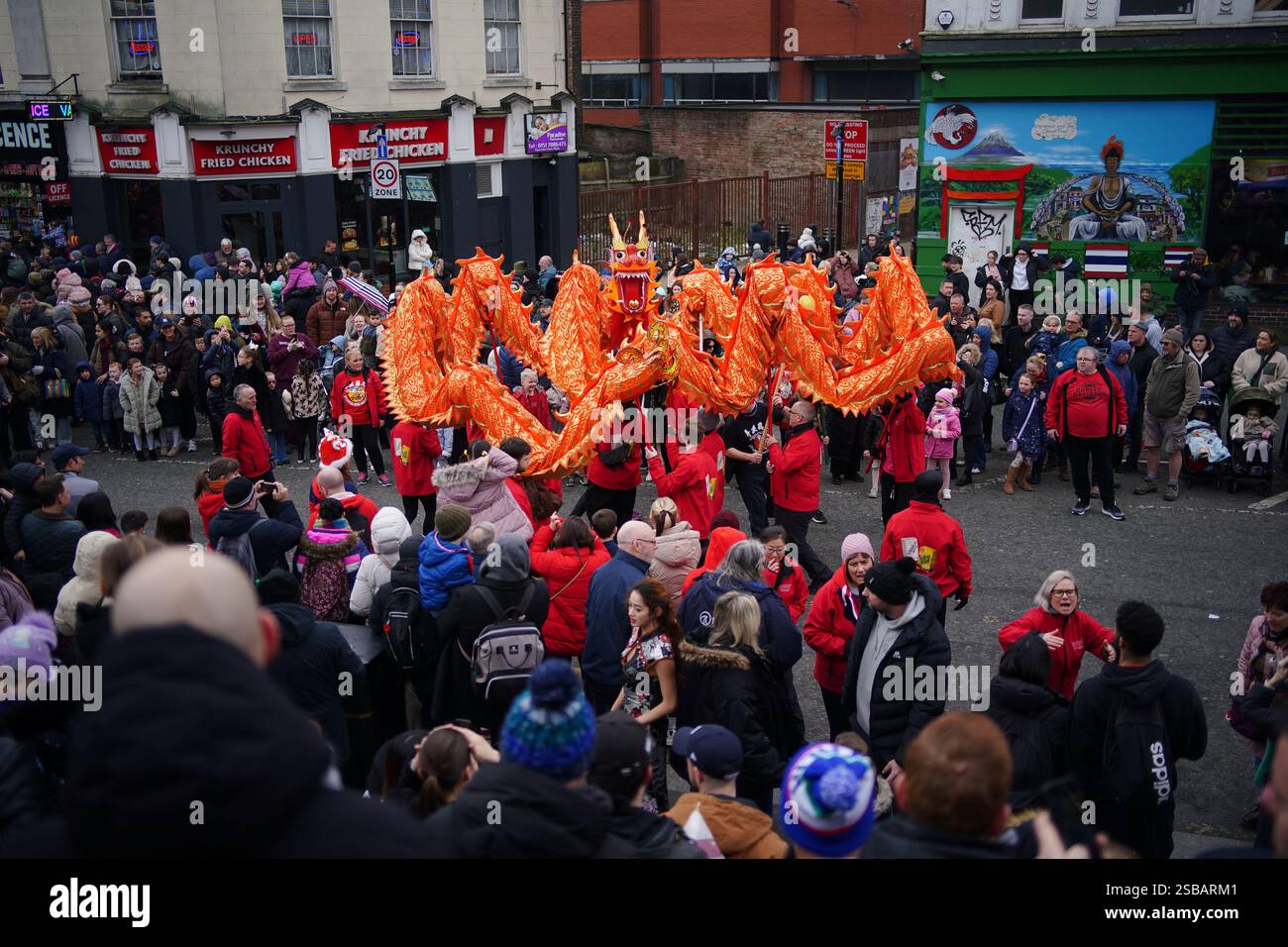 Performers take part in Lunar New Year celebrations, also known as the ...