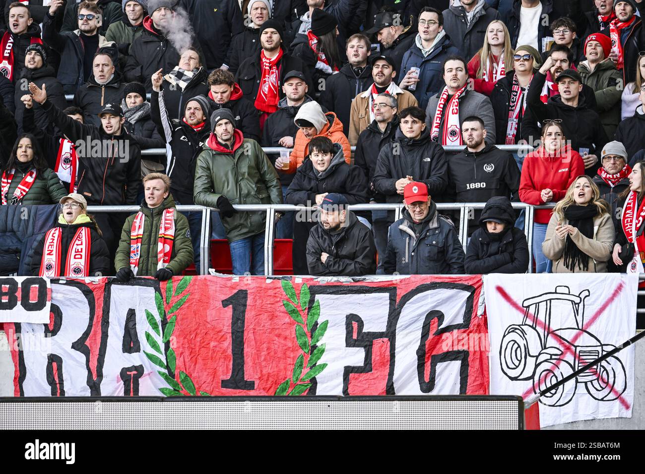 Antwerp's supporters pictured before a soccer match between Royal ...