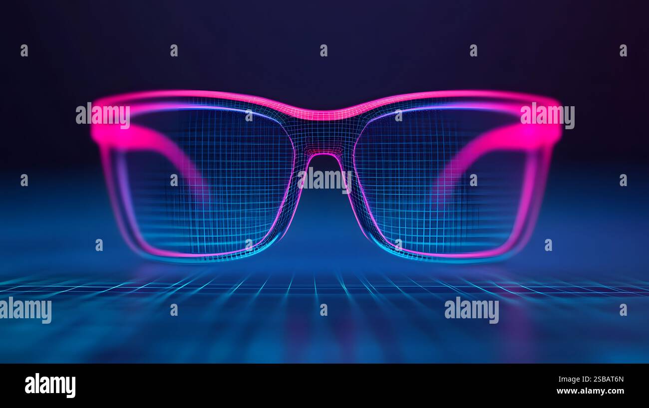 Futuristic of an augmented reality contact seamlessly connecting to the cloud for advanced data ...