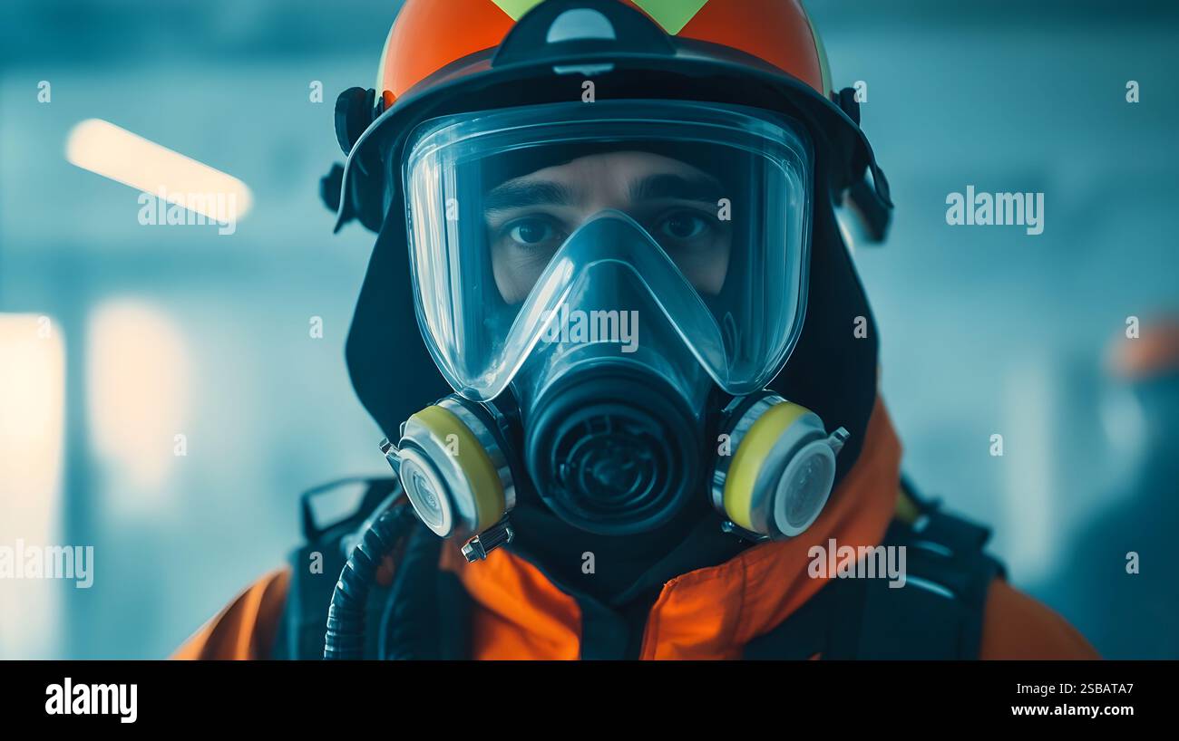 Firefighter Wearing Advanced Smart to Navigate through Smoke-Filled ...