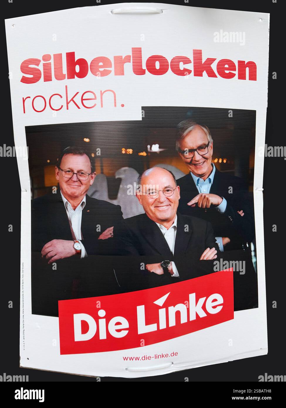 Die Linke GER, Berlin, 20250124,Wahlplakat, Die Linke, Silberlocken ...