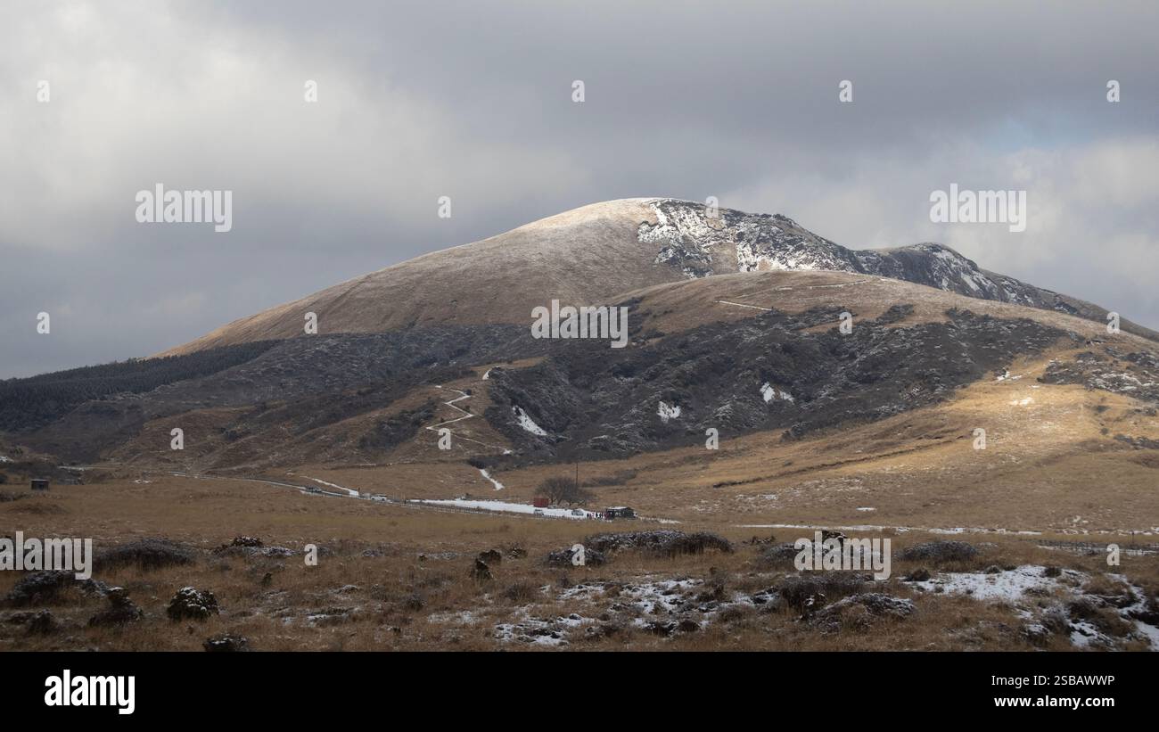Aso caldera, a great views of the volcanically active Nakadake Peak ...