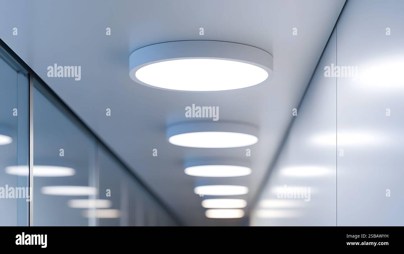 Elegant LED lighting fixtures installed in a contemporary,energy ...