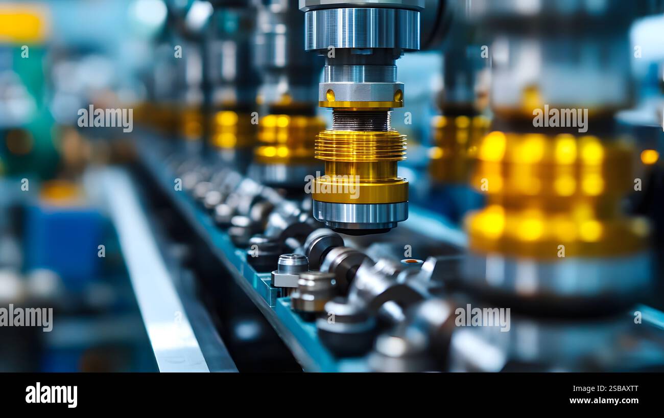 High-tech ultrasonic cleaning device meticulously removing grease and ...