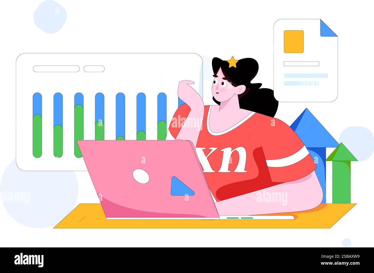 Marketing planning business characters flat vector concept operation ...