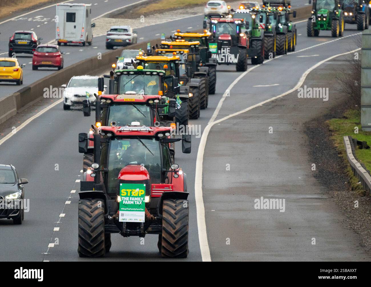 Edinburgh, Scotland, UK. 2nd February, 2025. Tractor rally with dozens ...