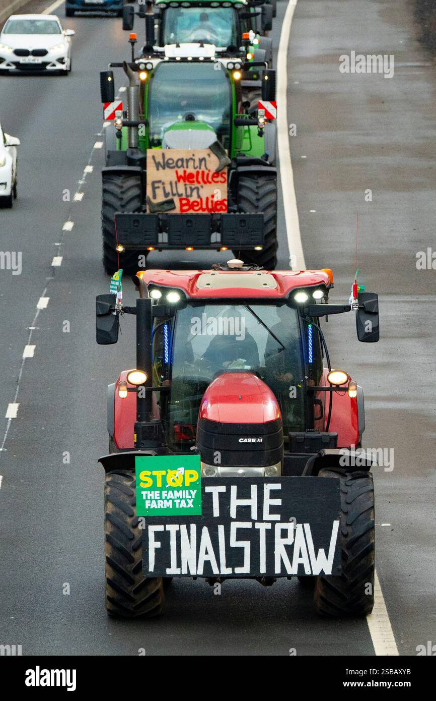 Edinburgh, Scotland, UK. 2nd February, 2025. Tractor rally with dozens ...