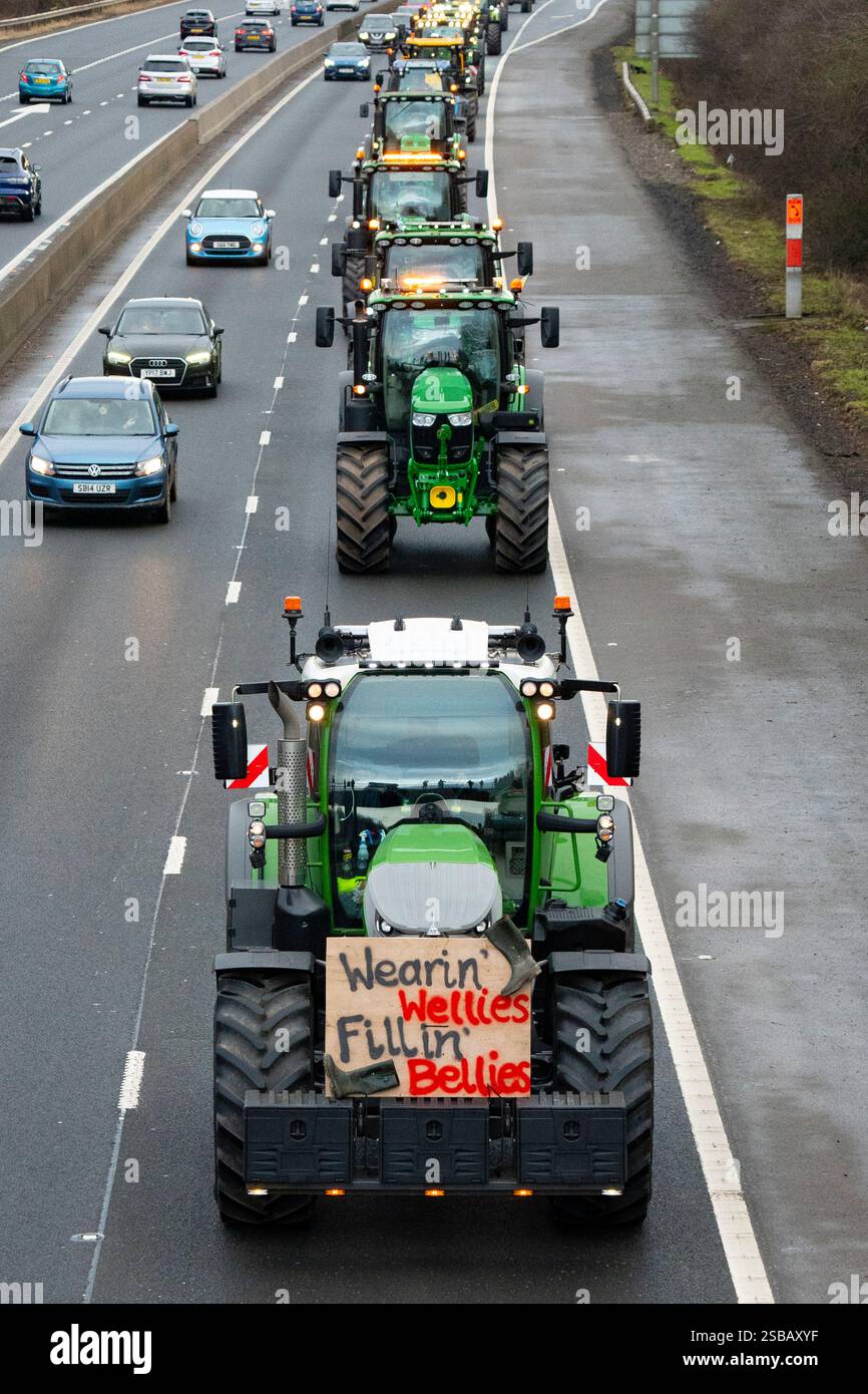 Edinburgh, Scotland, UK. 2nd February, 2025. Tractor rally with dozens ...