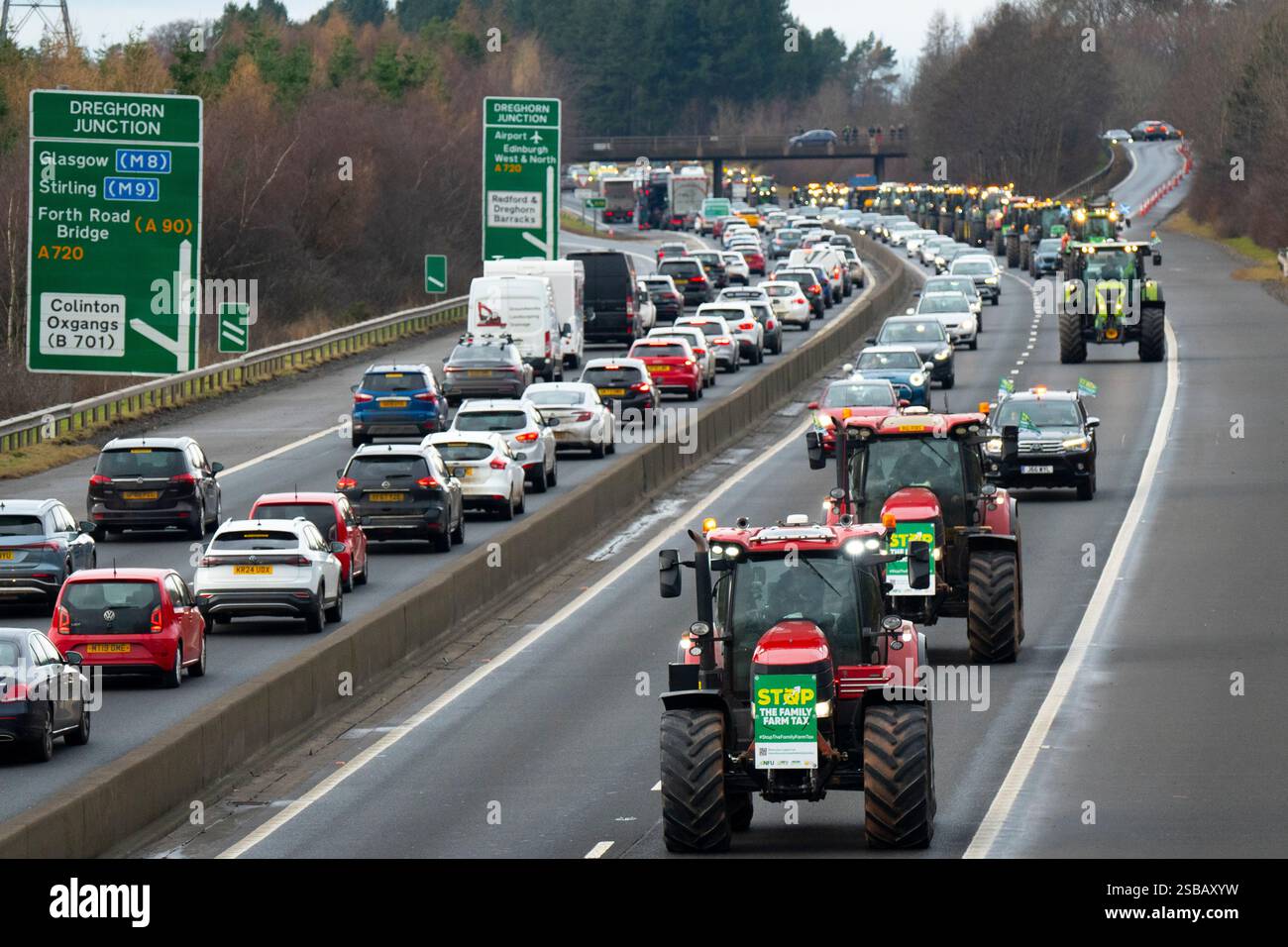 Edinburgh, Scotland, UK. 2nd February, 2025. Tractor rally with dozens ...
