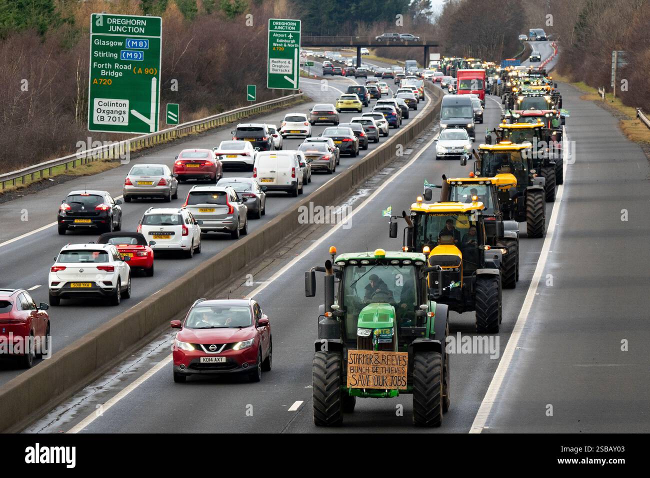 Edinburgh, Scotland, UK. 2nd February, 2025. Tractor rally with dozens ...