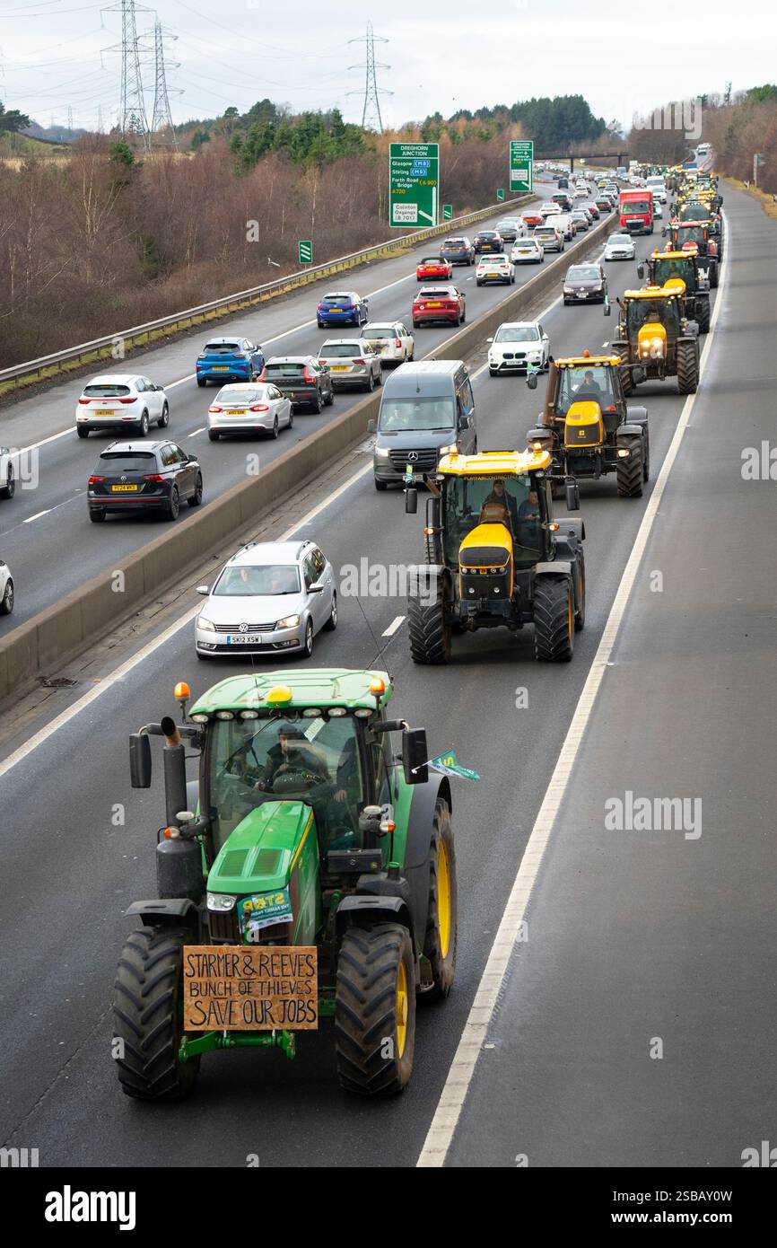 Edinburgh, Scotland, UK. 2nd February, 2025. Tractor rally with dozens ...