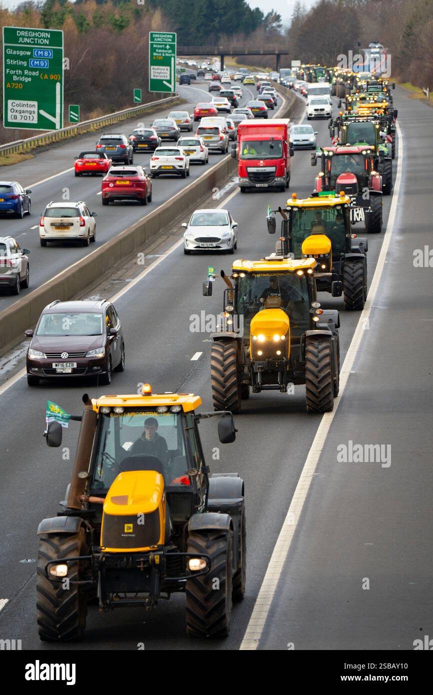 Edinburgh, Scotland, UK. 2nd February, 2025. Tractor rally with dozens ...