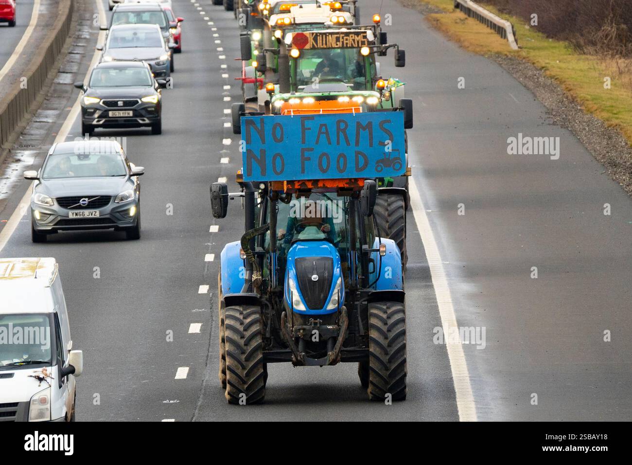 Edinburgh, Scotland, UK. 2nd February, 2025. Tractor rally with dozens ...