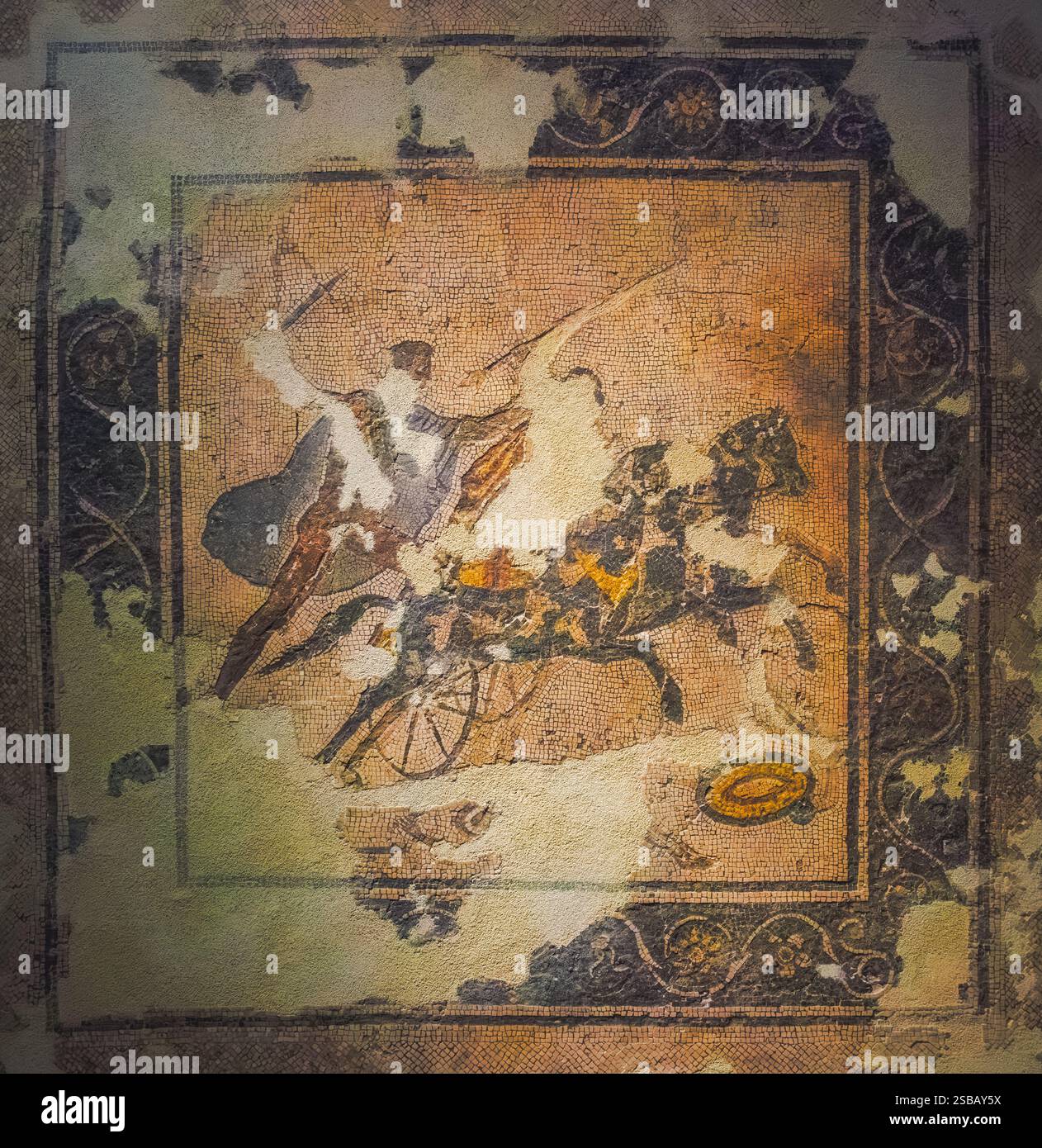 Naples, Italy - November 18, 2024: Fragment of historical ancient Roman ...