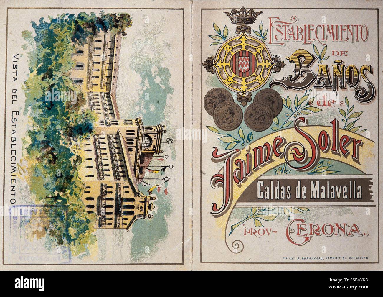 Publicidad, Establecimiento de Baños de Jaime Soler, Caldes de ...