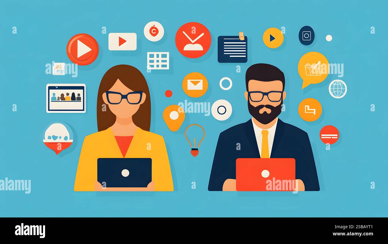 of a collaborative work environment where employees are developing ...