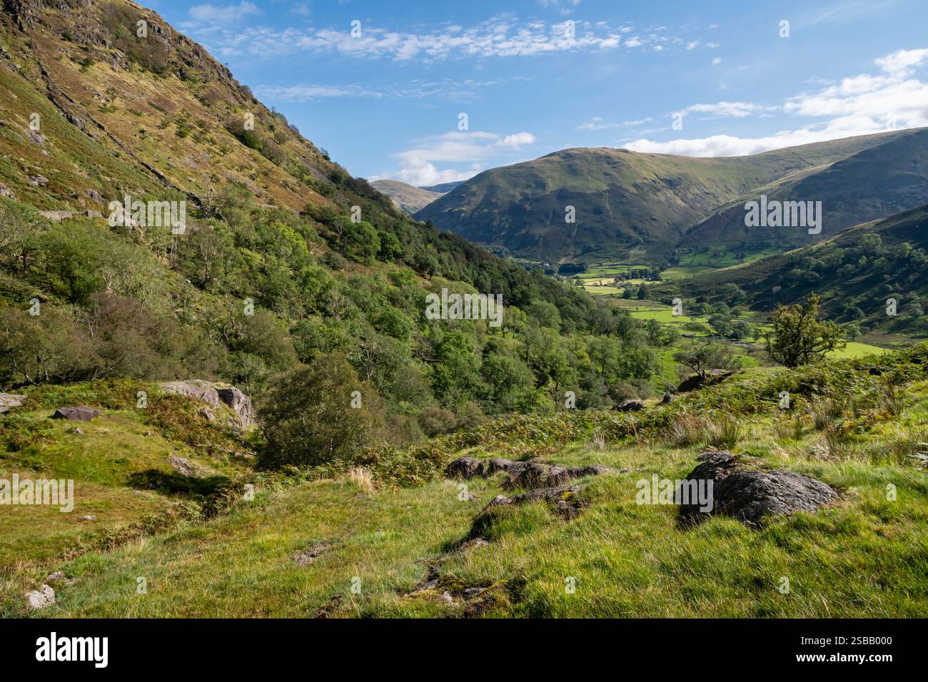 The Dovedale valley near Hartsop in the Lake District national park ...